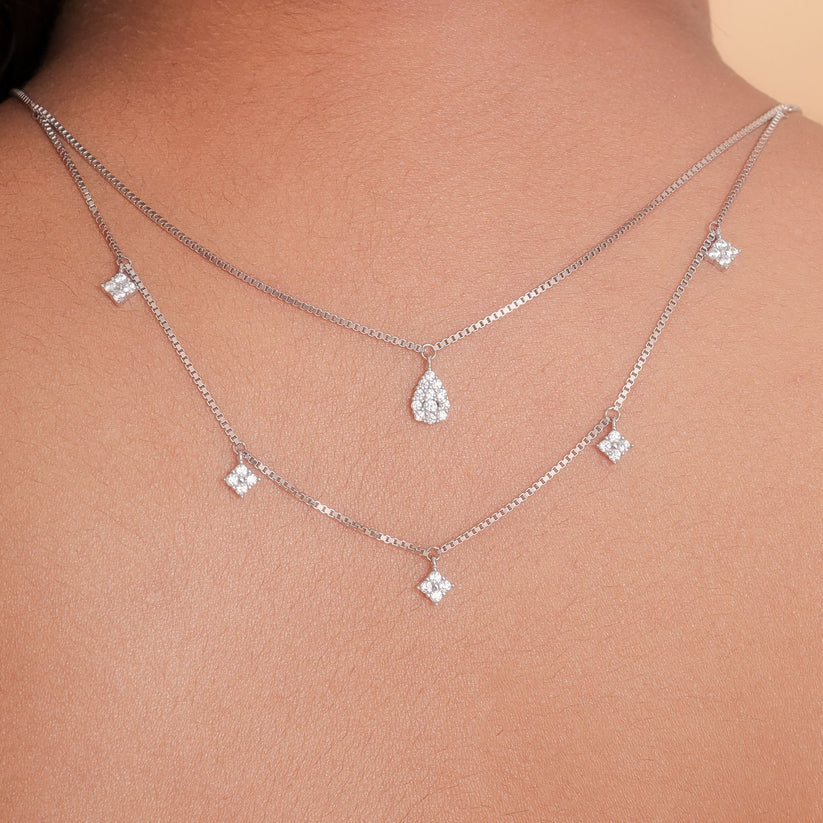 Sterlyn Glamour Draped Chain Necklace – 925 Sterling Silver